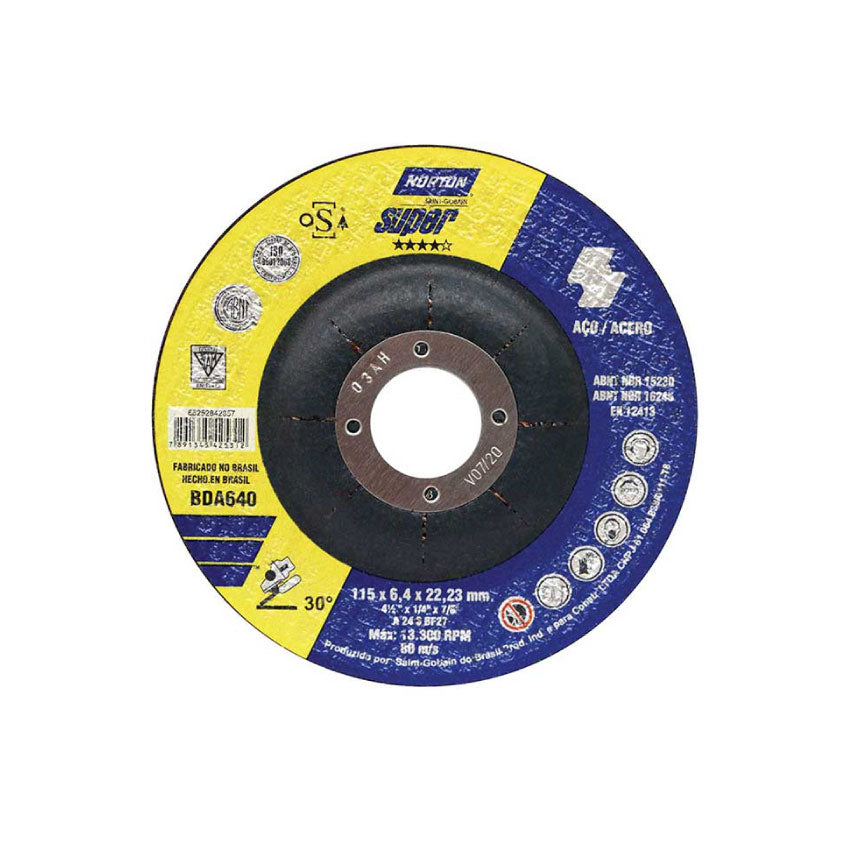 Disco de Desbaste BDA 640 4 ½” x 6,4 x 22,2 – Comercial Novasur