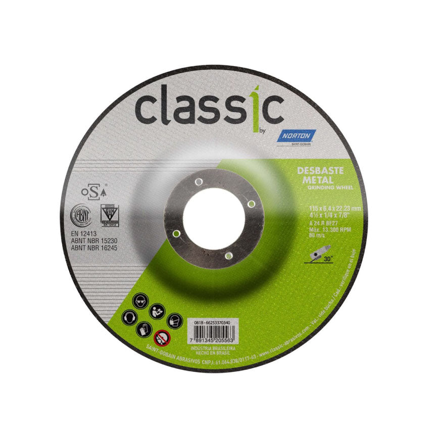 Disco de Desbaste Classic BDA 600 4 ½” x 6,4 x 22,2 – Comercial Novasur