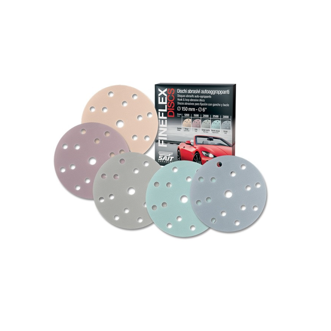 Caja lija orbital 6" Fineflex - grano 1500 – Comercial Novasur